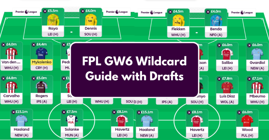 FPL GW6 Wildcard Team & Drafts to Consider | Wildcard Guide